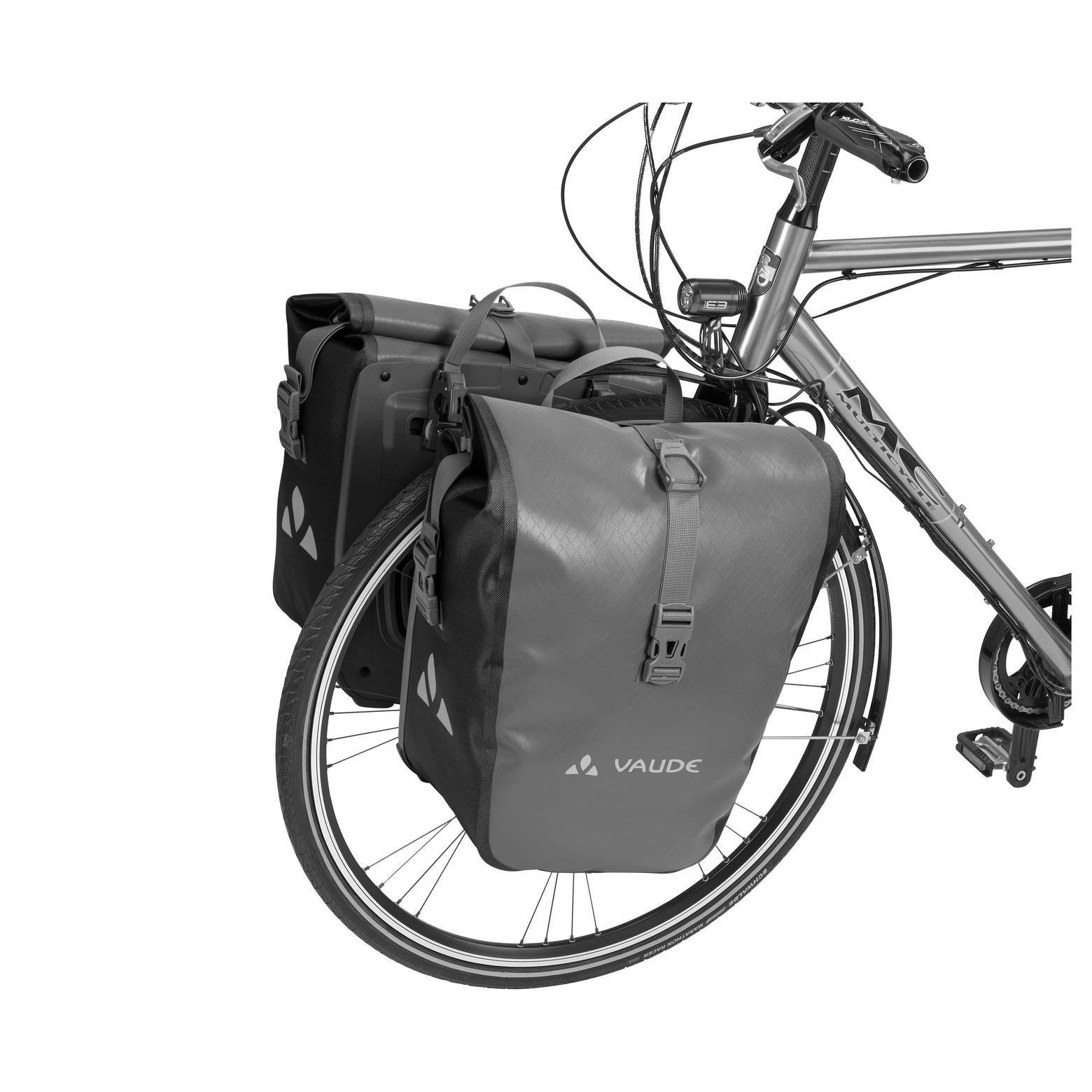 Sakwy rowerowe AQUA FRONT black | podróże i trekking \ torby \ podróżne ...